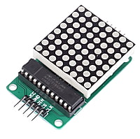 (MAX7219) Single-Digit Dot Matrix Display Module (8x8 Dots) - Clear ...