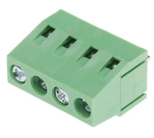 Secure 4-pin PCB mount screw terminal block for efficient circuit ...