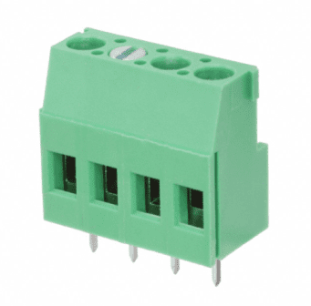 Secure 4-pin PCB mount screw terminal block for efficient circuit ...