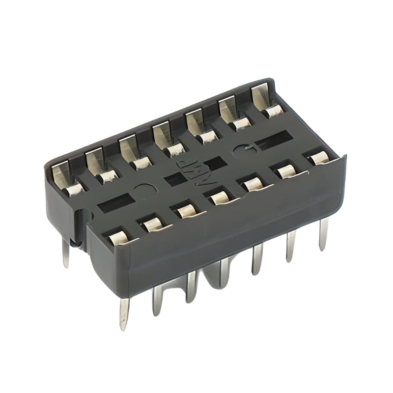 Reliable 14-pin IC base/holder for secure and stable integrated circuit ...