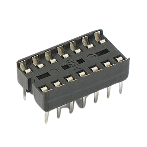 Reliable 14-pin IC base/holder for secure and stable integrated circuit ...