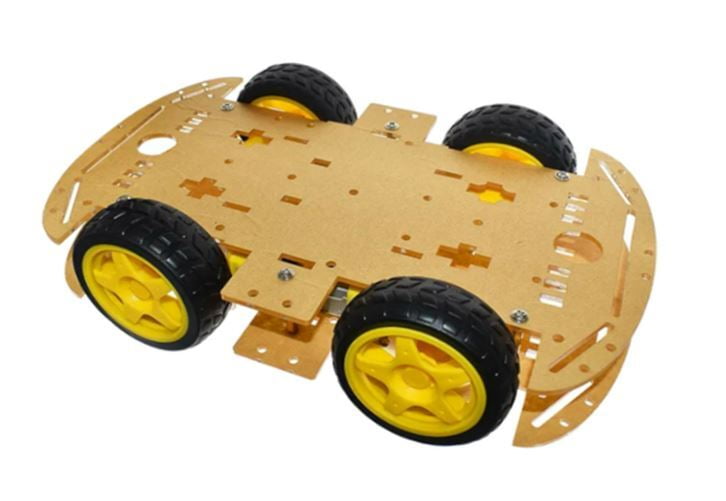 4-Wheel Drive Acrylic Chassis Kit with Motors: Build Your Own Dynamic ...