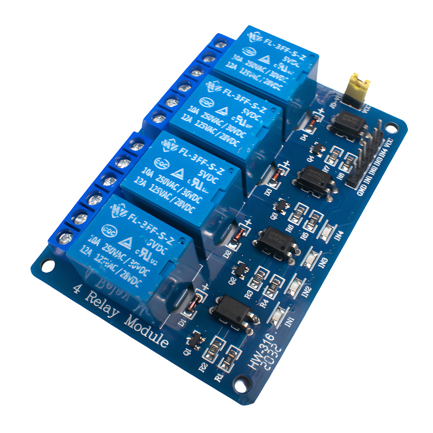 Efficient Quad-Channel Relay Module (5V) for Multiple Electronic Device ...