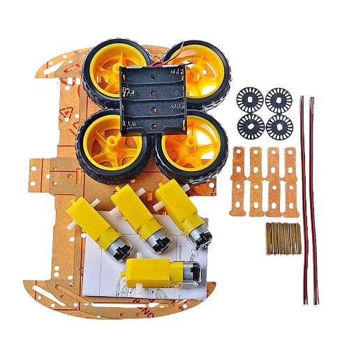 4-Wheel Drive Acrylic Chassis Kit with Motors: Build Your Own Dynamic ...