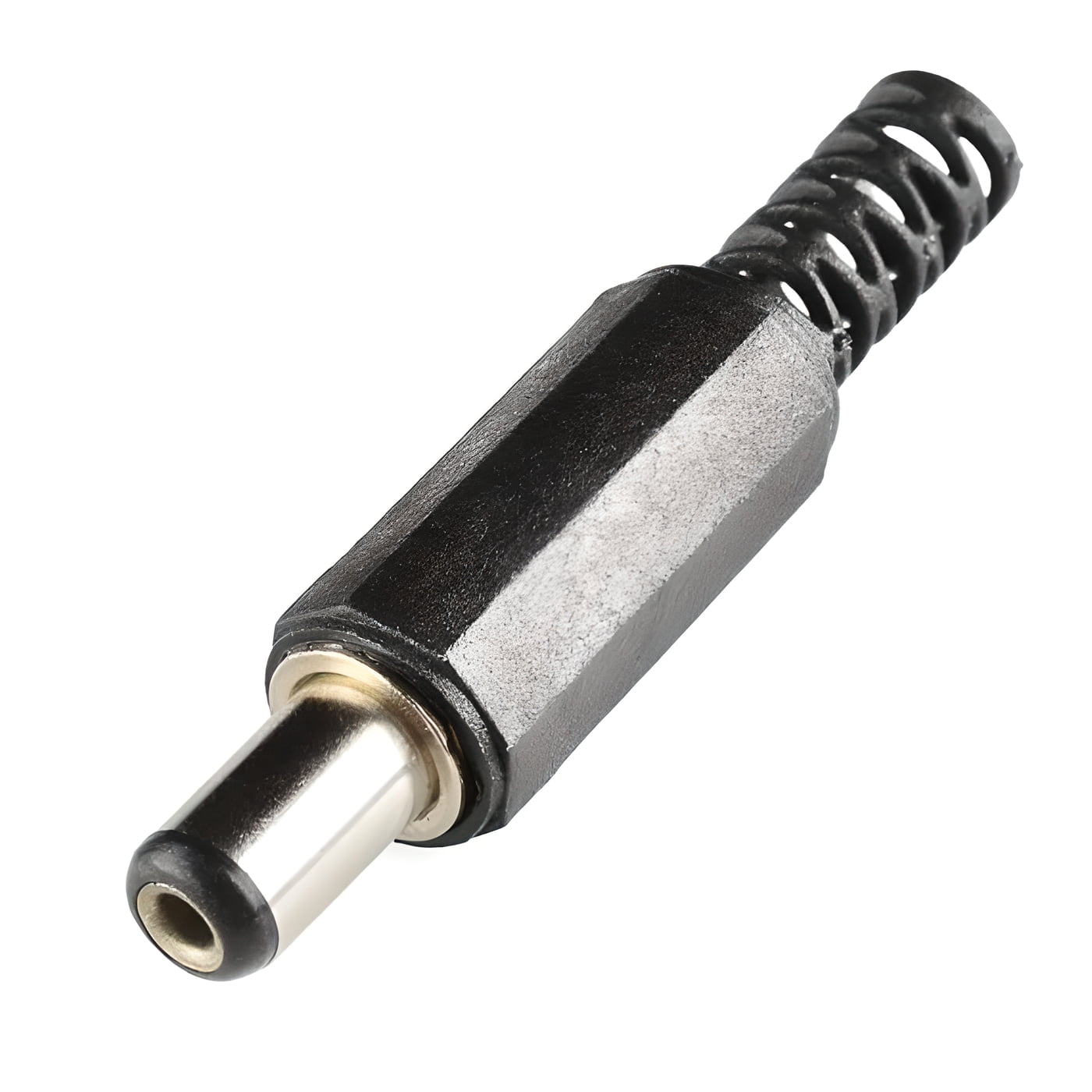 DC Male Barrel Jack Connector: 5mm Diameter