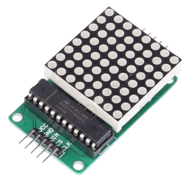 (MAX7219) Single-Digit Dot Matrix Display Module (8x8 Dots) - Clear ...