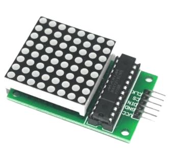 (MAX7219) Single-Digit Dot Matrix Display Module (8x8 Dots) - Clear ...