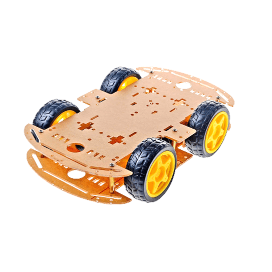 4-Wheel Drive Acrylic Chassis Kit with Motors: Build Your Own Dynamic ...